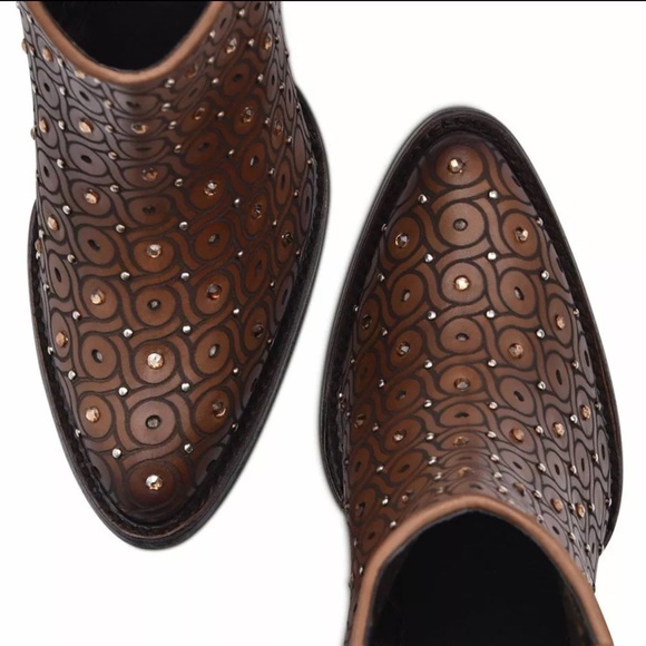 Cuadra | Shoes | Nib Cuadra Genuine Leather And Crystals Ankle Boots ...